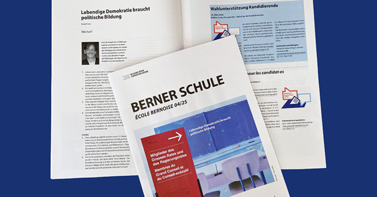 Bildung Bern - École bernoise : accent mis sur l'éducation civique